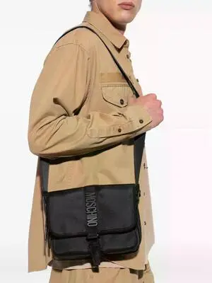 Moschino Logo-plaque Buckled Shoulder Bag