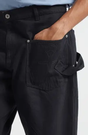 JW Anderson Twisted Workwear Denim Jeans - Black