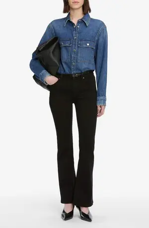 FRAME The Icon Flare Leg Jeans - Black