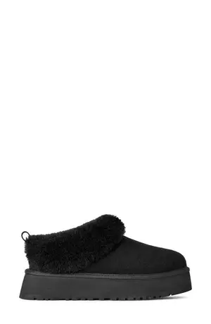 UGG Tazzelle Genuine Shearling Collar Slipper - Black