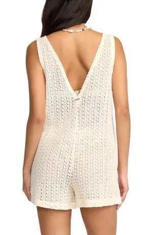 BILLABONG Steller Time Open Stitch Cotton Cover-up Romper