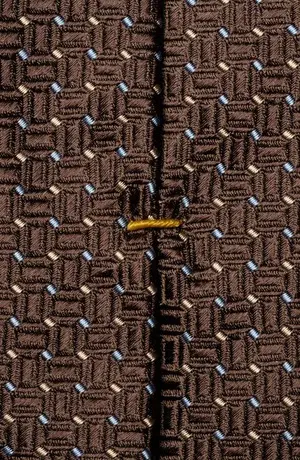 Eton Geometric Silk Tie - Medium Brown