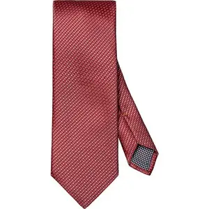 Eton Textured Silk Tie - Medium Red
