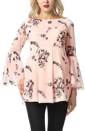 KIMI + KAI Floral Print Maternity/nursing Blouse