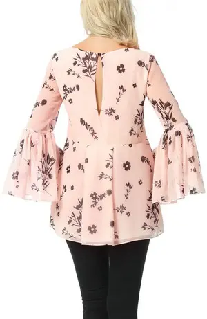 KIMI + KAI Floral Print Maternity/nursing Blouse