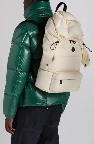 Moncler Caradoc Puffer Backpack - Ivory