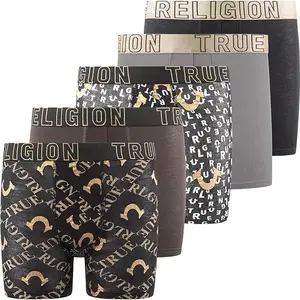 True Religion Boxer Briefs Pack Of 5 - Gold Assorted