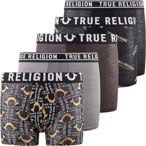 True Religion Boxer Briefs Pack Of 5 - Grey/black Pack