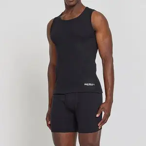 True Religion Ribbed Cotton Tank Top 5 Pack - Black