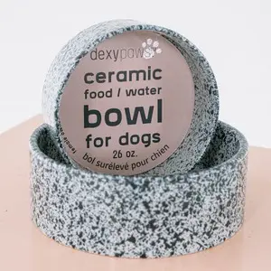 DEXYPAWS Ceramic Dog Bowl
