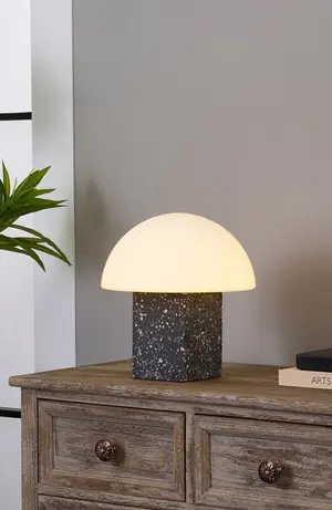BRIGHTECH Gavin 10" Modern Speckled Concrete Led Desk Lamp