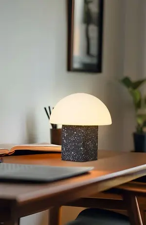 BRIGHTECH Gavin 10" Modern Speckled Concrete Led Desk Lamp
