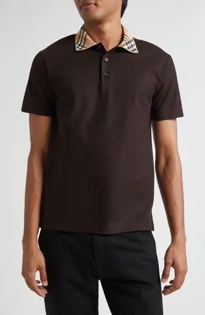 Burberry Spread Collar Polos For Men