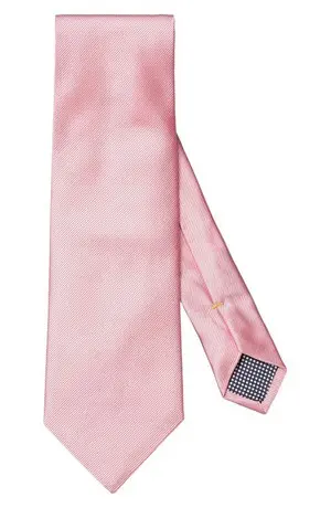 Eton Solid Silk Twill Tie - Pink