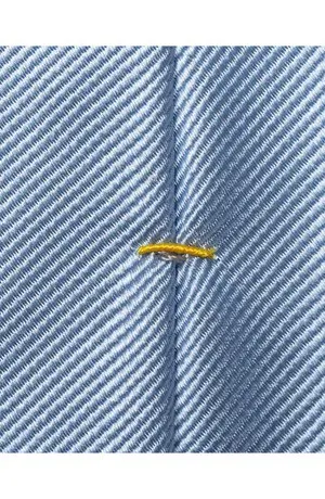 Eton Solid Silk Twill Tie - Light Blue