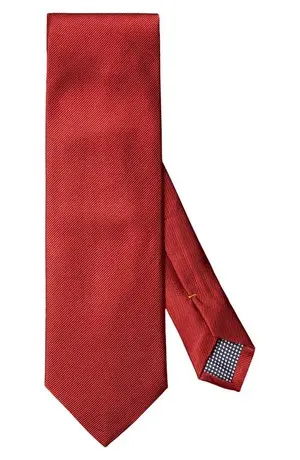 Eton Solid Silk Twill Tie - Red