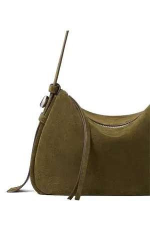 Tory Burch Romy Suede Shoulder Bag - Leccio