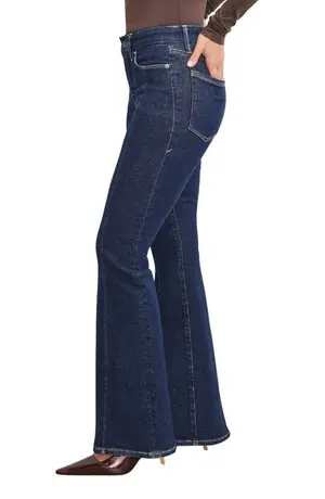 Good American Petite Front Seam Flare Jeans