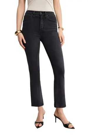 Good American Soft Tech Good Flare Crop Jeans