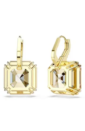 SWAROVSKI Millenia Square Drop Earrings - Gold/multi