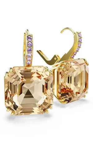 SWAROVSKI Millenia Square Drop Earrings - Gold/multi