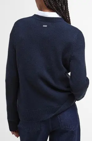 Barbour Woodhouse Wool & Cashmere Crewneck Sweater - Navy