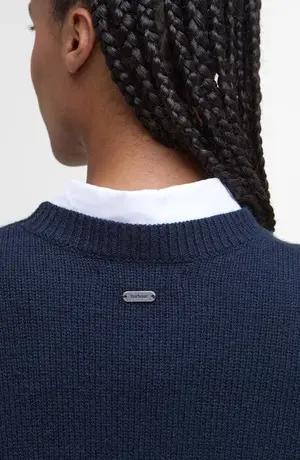 Barbour Woodhouse Wool & Cashmere Crewneck Sweater - Navy