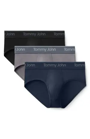 Tommy John Second Skin Modal Briefs - Black/med Grey/dress Blues