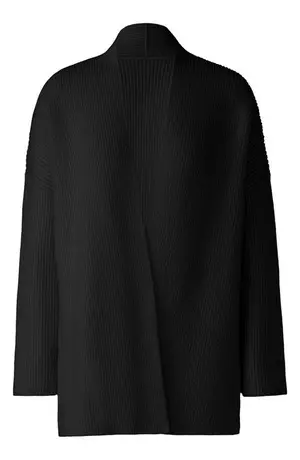 Soia & Kyo Rib Open Front Cardigan - Black