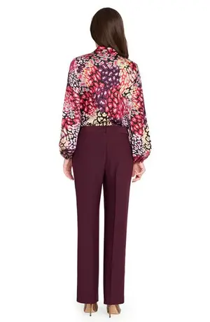 TAHARI ASL Printed Tie Neck Top