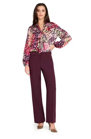 TAHARI ASL Printed Tie Neck Top