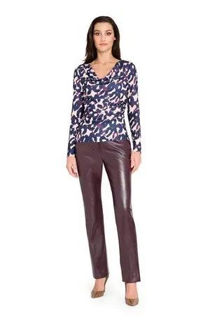 TAHARI ASL Faux Leather Pants