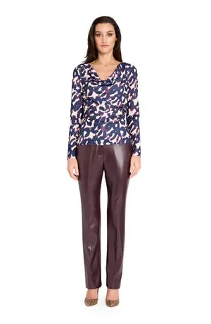 TAHARI ASL Faux Leather Pants