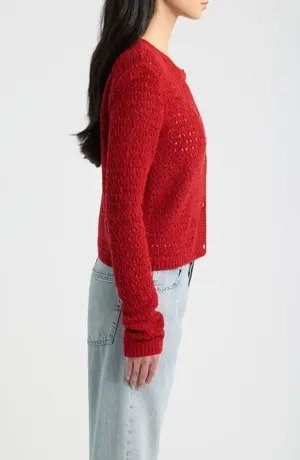 FRAME The Chenille Open Stitch Cardigan