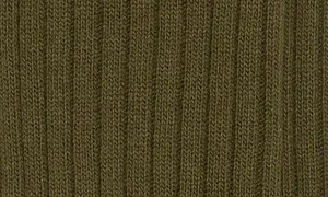 Nordstrom Ribbed Cotton Blend Socks - Olive