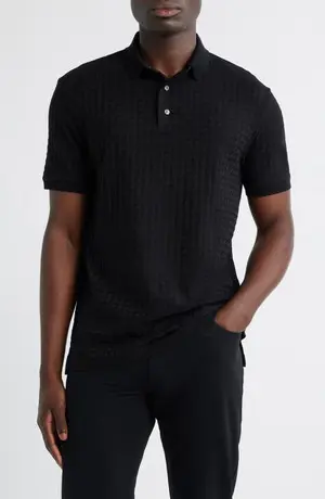 Emporio Armani Textured Cotton Polo