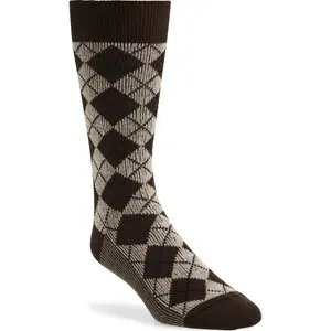 Thom Browne Argyle Jacquard Mid-calf Socks - Brown
