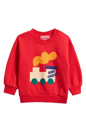 BOBO CHOSES Choo Choo Cotton Sweatshirt