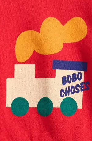 BOBO CHOSES Choo Choo Cotton Sweatshirt