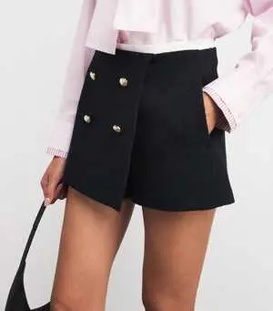 Maje Tweed Contrast-trim Shorts