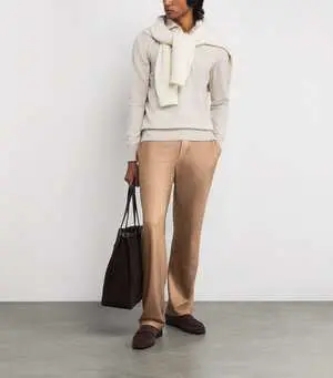 Colombo Cashmere-silk Drawstring Trousers
