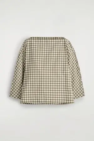 Cos Boat-neck Cotton Blouse