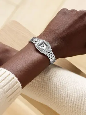 Cartier Panthère De Stainless Steel Diamond Watch - Gray
