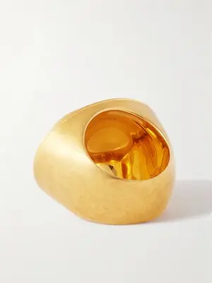 Saint Laurent Gold-tone Agate Ring