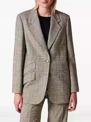 Paul Smith Single-breasted Checked Blazer - Grey