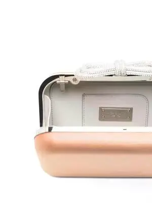 Mach & Mach Crystal-embellished Bow Clutch - Neutrals