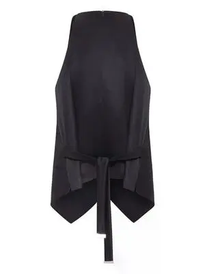 Max Mara Wrap-neck Wool Waistcoat