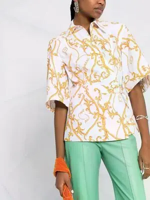 GANNI Patterned Short-sleeved Shirt