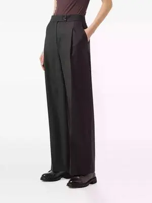 Eleventy Pleated Palazzo Pants - Black