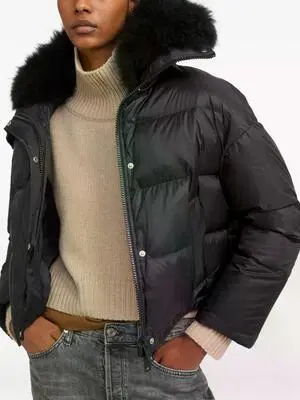YVES SALOMON Lamb Shearling-trim Puffer Jacket